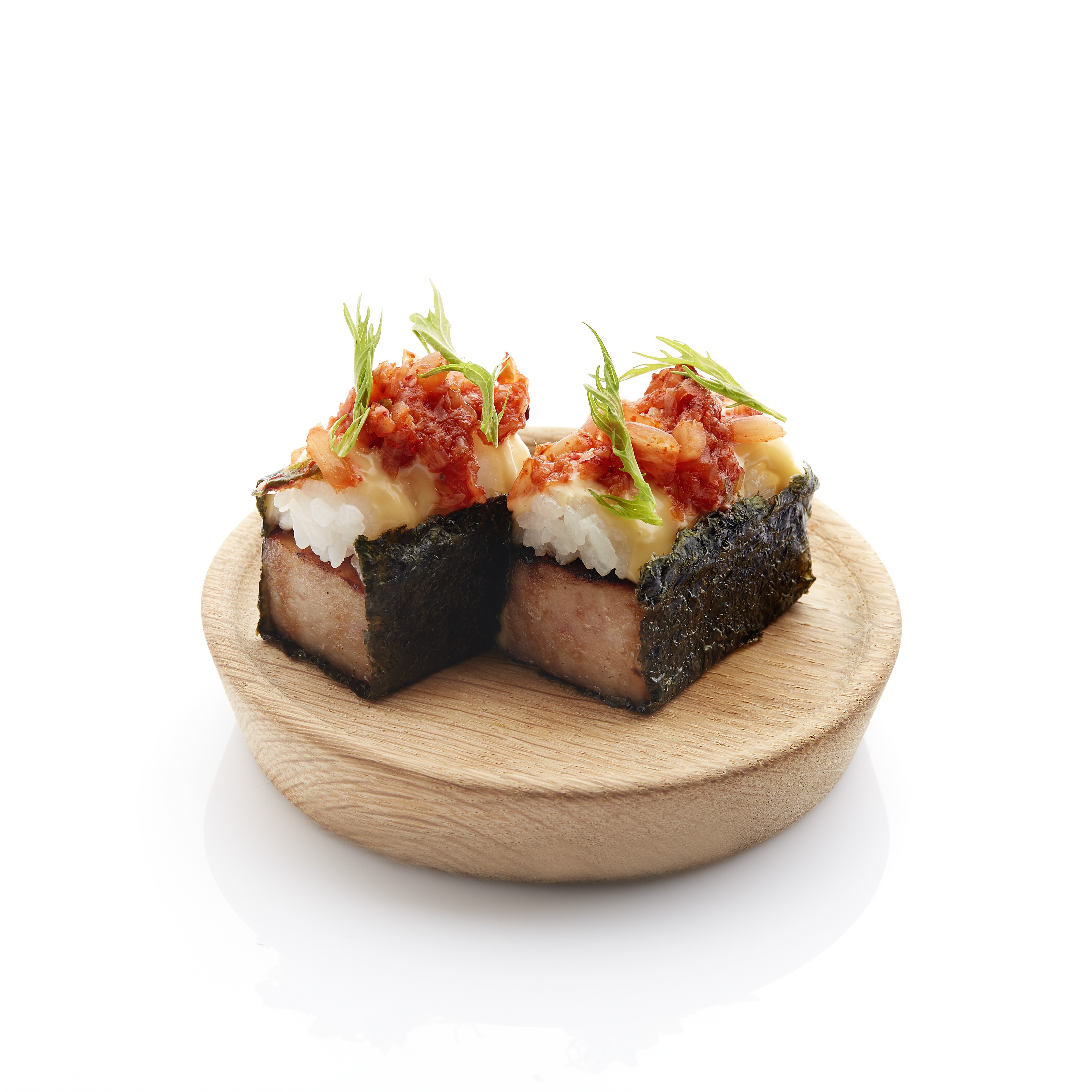 Western Plain Spam Musubi | Hokkaido Sushi Rice | Kimchi | Raffles Grab ...