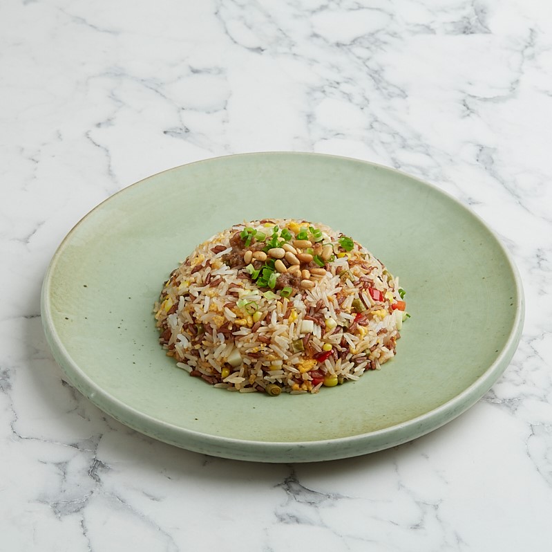 咸柠栗米五谷姜豉素炒饭 Five Grains Fried Rice with Corn, Pickled Lemon & Ginger ...