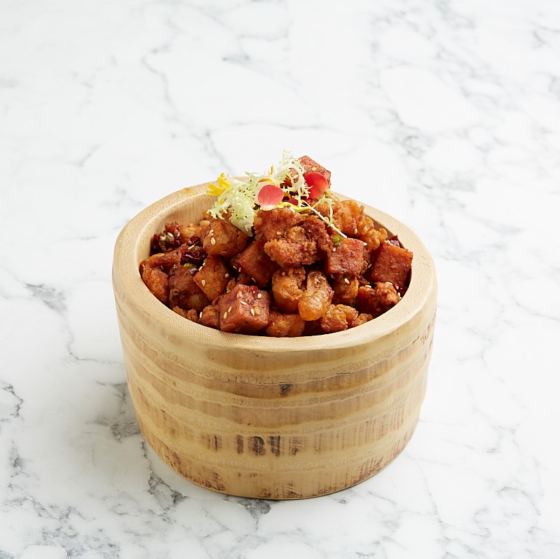 辣子鸡丁午餐肉 Sichuan Spicy Chicken & Luncheon Meat | Raffles Grab and Go